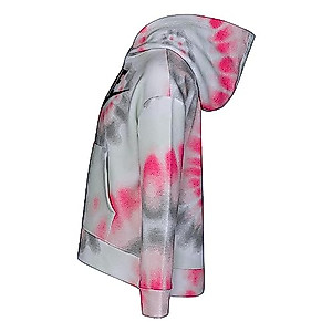 Nike Girl's Club Fleece Tie-Dye Hoodie (Little Kids) Hyper Pink 6 Little Kid