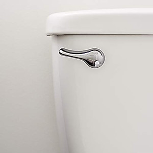 Qualihome Toilet Handle Lever Flush Replacement, Front Mount, Chrome, Universal Fitting