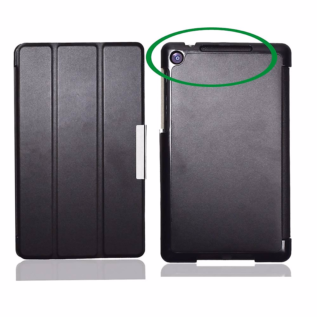 Kuesn Google Nexus 7 2nd (2nd.2013 Model) pu Leather Pouch with Stand - Fit for 2013 Release Nexus 7 Tablet (Black)