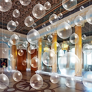 Bubble Clear Balloon 120 Pieces Transparent Round Latex Balloon DIY Balloons Strand Kit Party Decorations for Birthday Party Favor Wedding Engagement Graduation Art(5 Inch, 10 Inch, 12 Inch)
