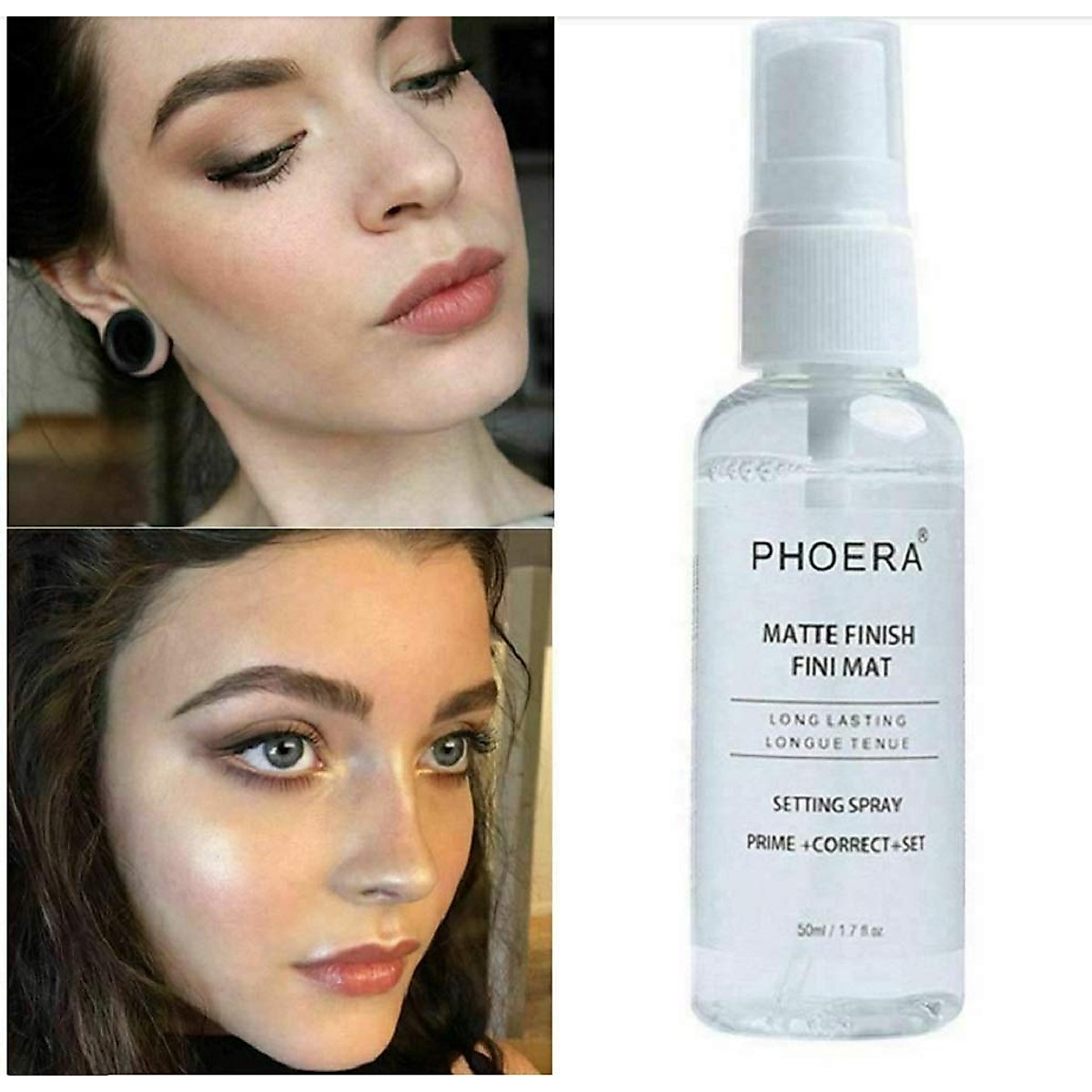 AQUAPURITY Phoera Makeup Setting Spray 3 In 1 Fixer, Primer & Corrector Matte Finish, Makeup Sealer Spray Long Lasting16Hr Wear Face Make Up Foundation Light Weight Beauty Blender