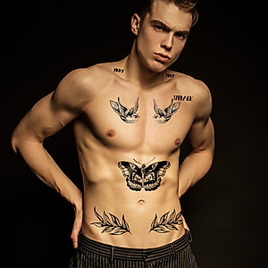 FashionTats Styles inspired by Harry Pop Star Temporary Tattoos | Halloween Costume Tattoos | Cosplay Kits | Skin-Safe | MADE IN USA | Removable