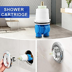 Quixleen RP19804 Shower Cartridge Replacement Compatible with Delta 1300/1400 Series, Single Handle Bath Tub and Shower Faucet Parts Replacement Cartridge for Select Monitor Valves Before 2007