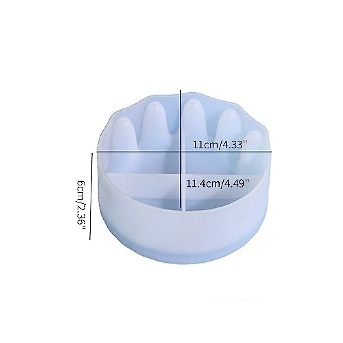 DIY Tray Silicone Resin Mold Crown Epoxy Resin Casting Mold for DIY-Jewelry Container Trinkets Rings Storage Plate Mould Storage Box Resin Mold