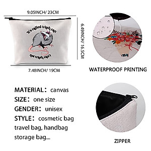 XYANFA It's Called Trash Can Not Trash Can't Possum Makeup Bag Opossum Gifts For Opossum Lovers Opossum Zipper Pouch (trash can)