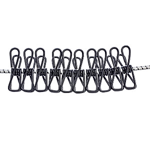 SE 10' Elastic Drying Cord with Weather Resistant Clips - OD-CL006