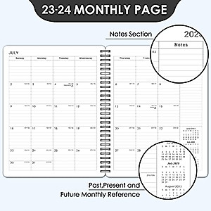 Planner 2023-2024 - Jul.2023 - Jun.2024, 8" × 10", Academic Planner 2023-2024, Weekly & Monthly Planner 2023-2024, Classic Black, Twin-Wire Binding, Perfect Life Assistant