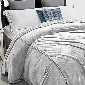 ielevations 120 Inch Big Blankets 120”x 120” (10' x 10') Extra Large Throw Blanket Soft Comfortable Light Grey Flannel Blanket Oversized King Blanket 120”Giant Warm Blanket for Family Outdoor Picnic…