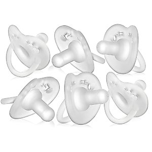 Evenflo Feeding Balance Plus Stage 1 Cylindrical Baby, Newborn and Infant Pacifier - Developed with Pediatric Feeding Specialists - 0 to 6 Months (Pack of 6)