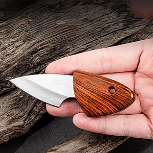 NIOIPXA Creative Pocket Knife,Portable Mini Fruit Knife Folding Knife Gifts for Men (Brown,1)