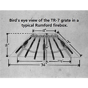 Model TR-7 High Efficiency Smoke-Free Rumford Fireplace Grate.