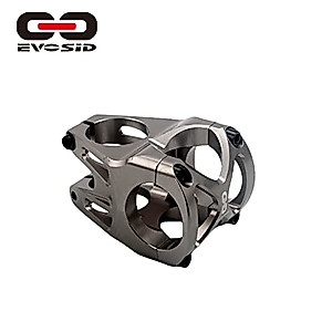 EVOSID MTB stem 31.8 stem Mountain Bike Stem Mountain Bike Handlebar Stem for Most Bike Road Bike MTB BMX (Black) (Titanium)