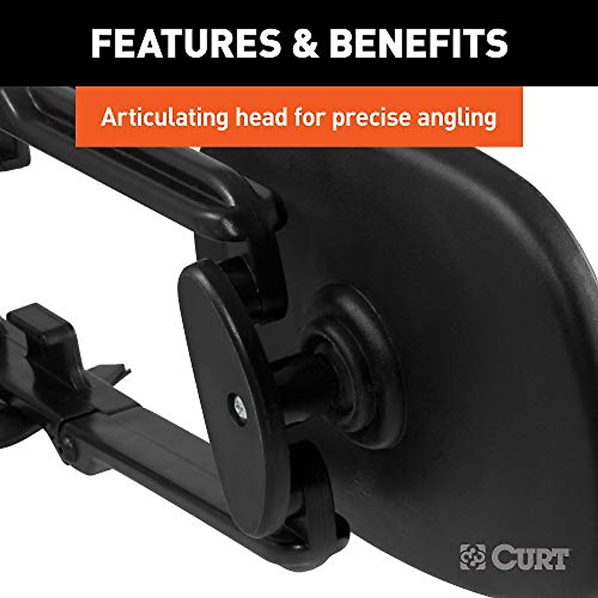 CURT 20002 5 x 7-1/2-Inch Universal Strap-On Adjustable Extendable Towing Mirror