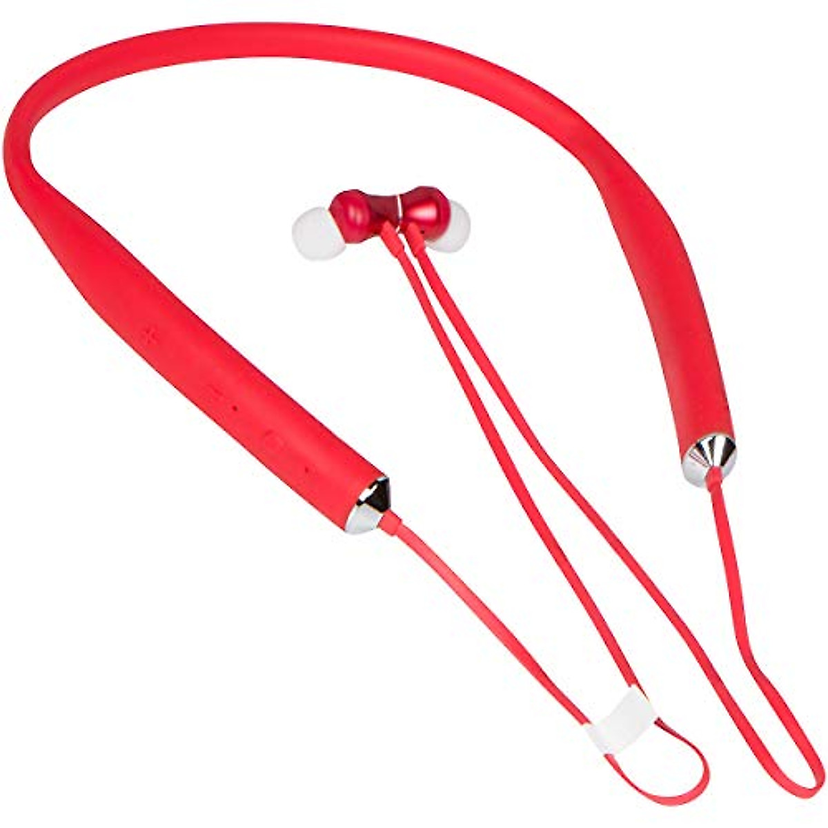 Toshiba Neckband Bluetooth Headphones | Wireless Bluetooth Earbuds | Bluetooth Neckband Headset w/Deep Base | 65FT Working Range | Water/Sweat Resistant | 8-10 Hours Music & Talk Time | RZE-BT600E(R)