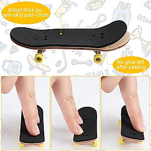 Pajean 24 pcs Black Fingerboard Foam Grip Tape 110 x 38 x 2 mm Fingerboard Deck Grip Tape Fingerboard Stickers Skateboard Foam Grip Tape for Fingerboards, Anti Slip