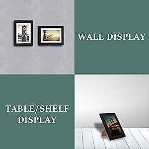 BAIJIALI 5x7 Picture Frame Distressed Farmhouse Wood Pattern Set of 4 with Tempered Glass,Display 4x6 Photos with Mat or 5x7 Without Mat, Horizontal and Vertical Formats for Wall and Table Mounting,Multicolour