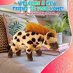 Forest & Twelfth 10" Stuffed Hyena Plush, Majestic Animal Collection Stuffed Animal, Premium Materials, Best Gift for Kids Age 3+, Nursery and Room Decor (10" Hyena)