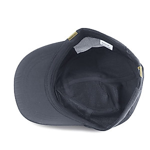 FASHIXD Mesh Military Cap Plus Size Hats for Men Summer XL Army Hats Quick Qry Short Bill Hat Cadet Cap (as1, Alpha, x_l, Dark Grey)