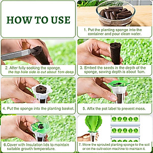 Cunhill 100 Pcs Hydroponic Plant Grow Sponges Pods Kit Root Plant Basket Seed Planting Kit Replacement Pod Cups Pot Hydroponic Pods for Garden Indoor Herb Hydroponic Growing System(Petal Style)