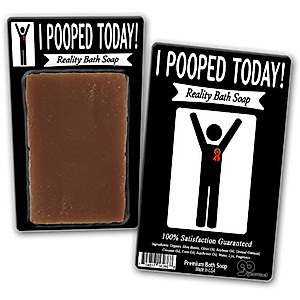 I Pooped Today Soap Chocolate Bath Soap Poop Gags for Women Men Chocolate Novelty Soap Secret Santa Unisex White Elephant Stocking Stuffers for Men Retirement Gags Over-The-Hill Birthday