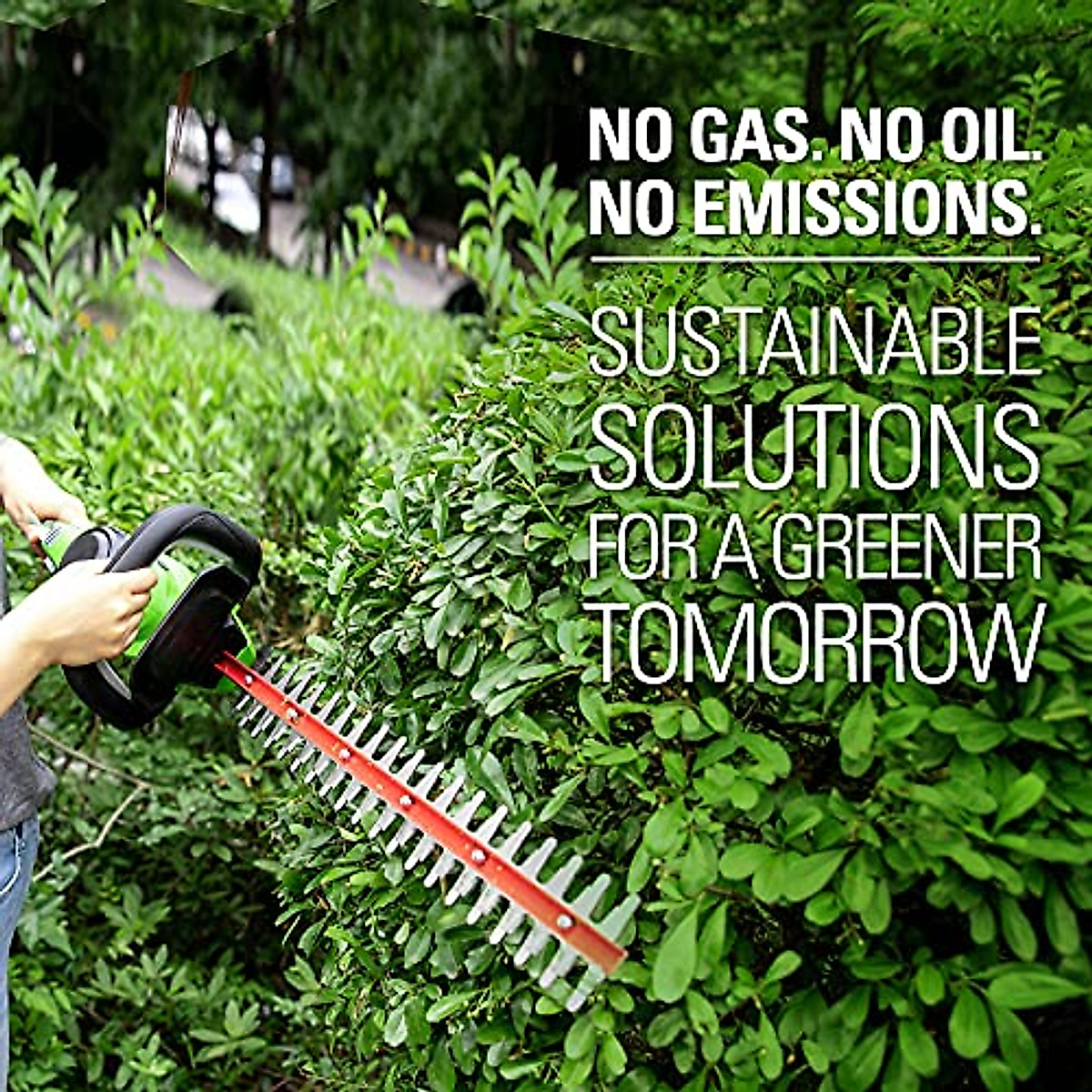 Greenworks 40V 24" Cordless Hedge Trimmer (1" Cutting Capacity), Tool Only