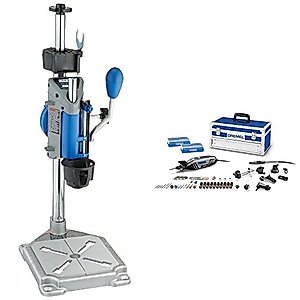Dremel High Performance Rotary Tool Kit with Rotary Tool Workstation Drill Press Work Station and Wrench
