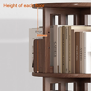 bookcases Rotating Bookshelf 360° Display 6 Tier Floor Standing Bookcase Storage Rack for Kids&Adults Bookshelf Organizer