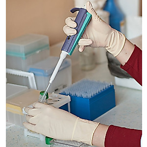 Adenna GLD266 Gold 6 mil Latex Powder Free Exam Gloves (White, Large) Box of 100