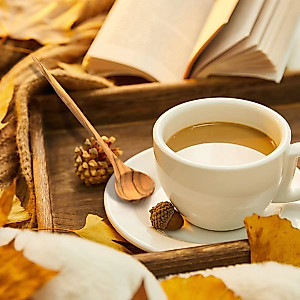 WONDERFUL 100% Natural Olive Wood Long Handle Spoons for Coffee, Tea, Milkshake Kitchen Stirring, Cocktail Stirrer; Mixing Honey Spoon, Chef Tasting Spoons(1 pc)