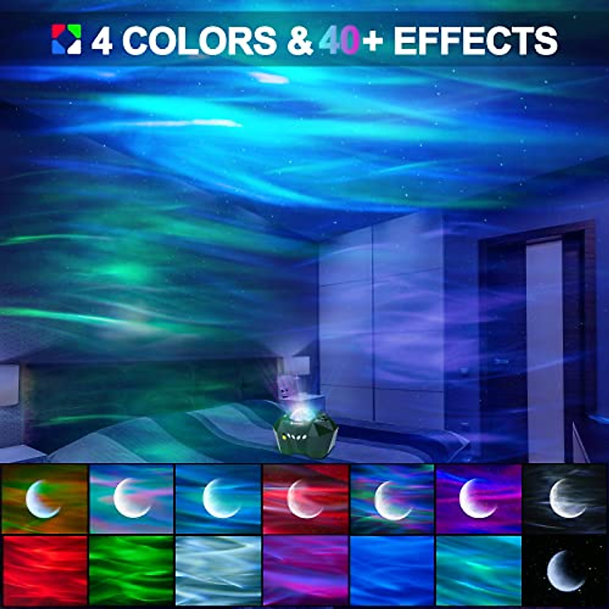 Aurora Star Light Projector with Moon & Galaxy Lights | Relax & Decorate