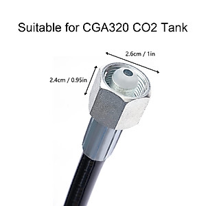 CO2 Handheld Fog Machine for CGA320 CO2 Tank, Smoke Machine CO2 Fog Cannon Gun with LED Lights DJ Effects Fogger Smoke Gun for Halloween, Party, Club, Bar (US Stock)