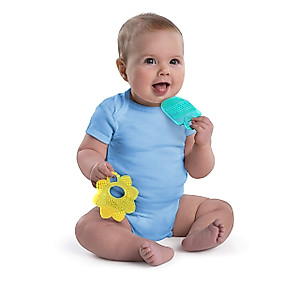 Bright Starts Oball Grasp & Teethe Easy Grasp BPA-Free Infant Teether Toy, Multi-Color, Age 3 Months and up