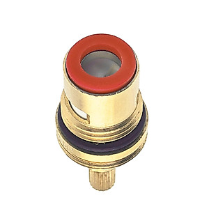 Meyffon 45882000 Ceramic Cartridge Compatible with Grohe Faucet Cartridge 1/2 Inch 1/4 Turn Open 90 Degrees Left Clockwise Close Hot Water for Ceramic Cartridge