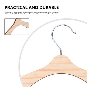 Totority Clothes Hangers 10pcs Clothes Hanger Dog Clothes Hanger Wood Hanger Dog Clothes Rack Clothes Hanger Home Pet Costume Miniature Item Rack Hanger Wooden Hangers