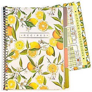 Blank Recipe Book to Write in Your Own Recipes with Kitchen Conversion Chart Magnet, Store 240 Recipes in This 30 Ring Binder with 8 Dividers