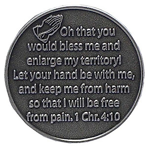 4 Prayer of Jabez Coins Christian Bible Quote (Pkg of 4)