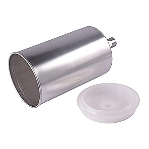 Dynastus 1 Quart Gravity Feed Paint Pot Aluminum Spray Gun Cup with Nylon Snug Fitting Press Fit Lid, 3/8" Attachment Thread