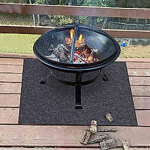 Fire Pit Mat—Stove fire mat，Retardant | Heat Resistant，Ember Mat and Grill mat，Absorbent Material， Protect Your Deck, Terrace, Lawn or Campground from Embers，Waterproof Backing，Washable (36"×36")