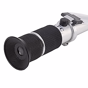 Brix Refractometer, Plastic Aluminum 3 in 1 Refractometer Clear Display Cover Plate Adjustable Eyepiece High Accuracy for Chemistry