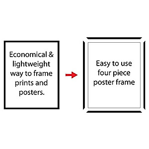 MCS Original Poster Frame, 22 x 28 Inch, Black, Set of 2