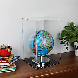 Evron Display Case for Collectibles Assemble Clear Acrylic Box Alternative Glass Case for Display Action Figures Home Storage & Organizing Toys (9.8x9.8x15.7inch;25x25x40cm)