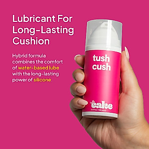 Hello Cake Tush Cush, Silicone and Water-Based Personal Lubricant, Formulated for Anal Use, Hybrid Lube for Men, Women, and Couples, 3.3 fl oz