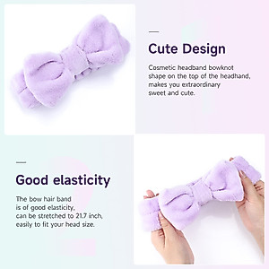WSYUB Spa Headband, 8Pcs Makeup headband,Headband for Washing Face, Shower Skin Care Fluffy Spa Headband for Woman Girl Teens Slumber Party Supplies