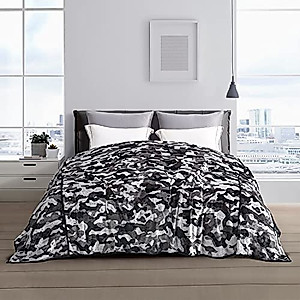 ielevations 120×120 Inches Blanket 10' x 10' Extra Large Throw Blanket Big Blanket Soft Light Smooth Camo Flannel Fleece Blanket for Family and Friends (Camo)…