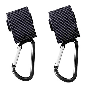 Julont Stroller Hooks-2 Pack of Baby Stroller Organizer Non-Slip Adjustable Multi-Purpose Hooks, Hanger Clips for Diaper Bags, Groceries, Purse