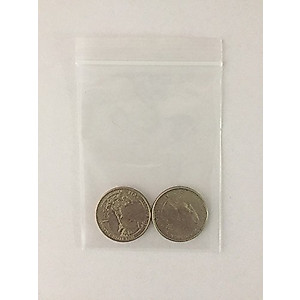 2''x 3'', (Pack of 100) Small Clear Poly Zipper Bags 2 Mil Reclosable Zipper Lock Storage Plastic Bag for Jewelry, Candy