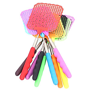 01 02 015 Fly Swatter, Stainless Steel Mini Fly Racket Retractable Durable for Home Office for Anti- for Repel Mosquitoes for Outdoor Camping