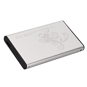 Hard Disk Case, 4TB 2.5in Hard Drive Enclosure LED Indicator USB3.0 Hot Swap for Laptop(Silver)