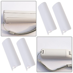 Create idea 4PCS Battery Back Door Cover Shell Compatible with Nintendo Wii Remote Controller Replacement Plastic Battery Lid White