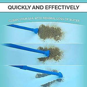 Hot Tub Vacuum Spa Vac - Manual, Cordless Spa Cleaner with Constant Suction - Handheld, Kink-Free Hose and Wand for Dirt, Grass, and Other Debris